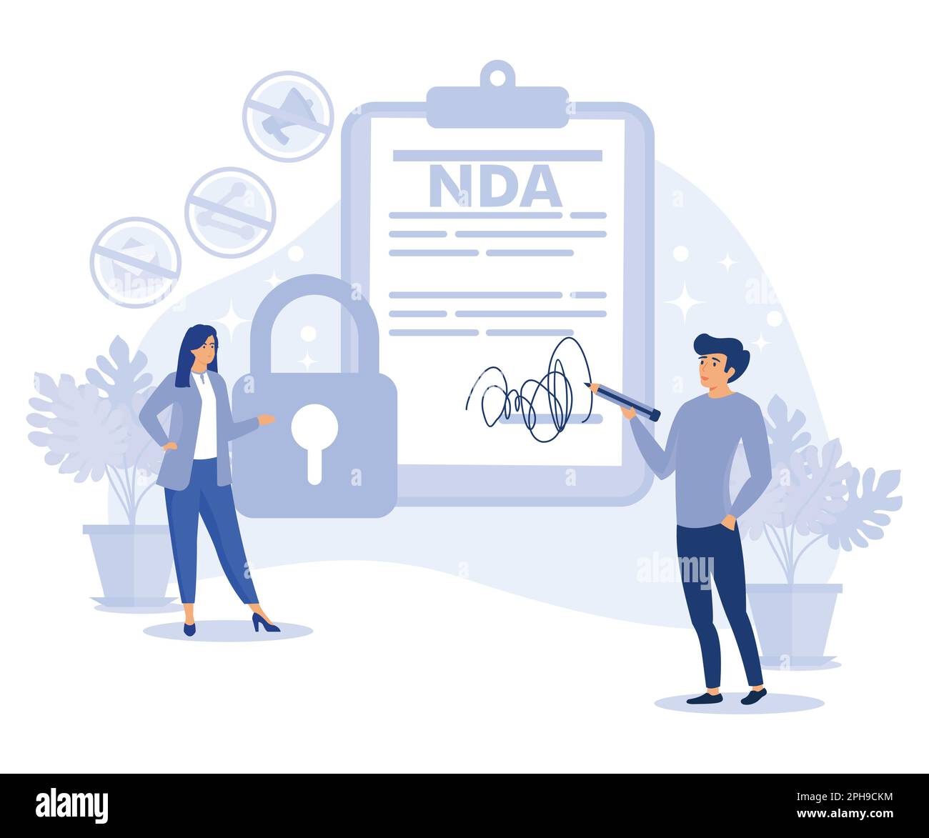 Non disclosure agreement Stock Vector Images - Alamy