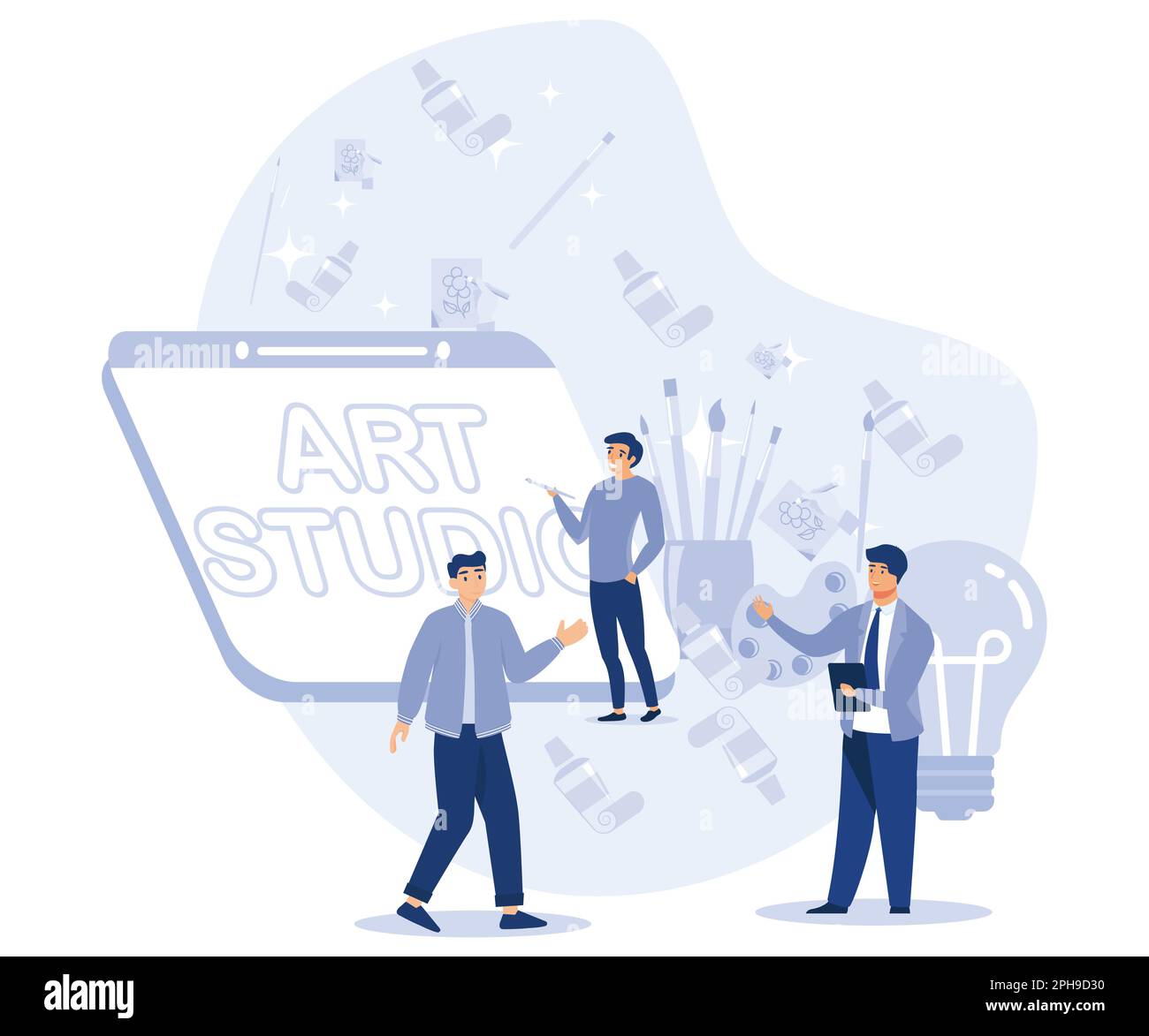 Tiny easel and canvas Stock Vector Images - Alamy