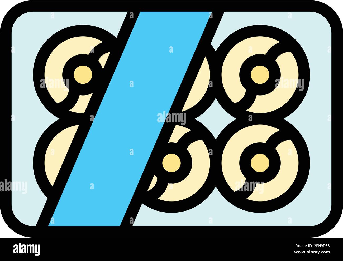 Sushi box icon. Outline Sushi box vector icon for web design isolated ...