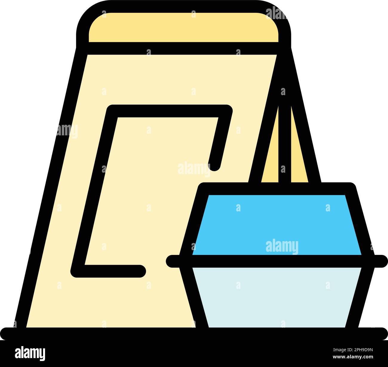 Takeaway bag icon. Outline Takeaway bag vector icon for web design ...