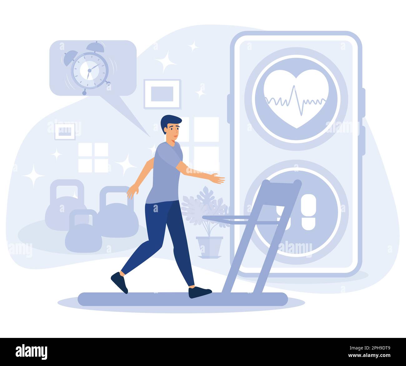 Fitness blog and Workout app concept. Active lifestyle and fitness ...