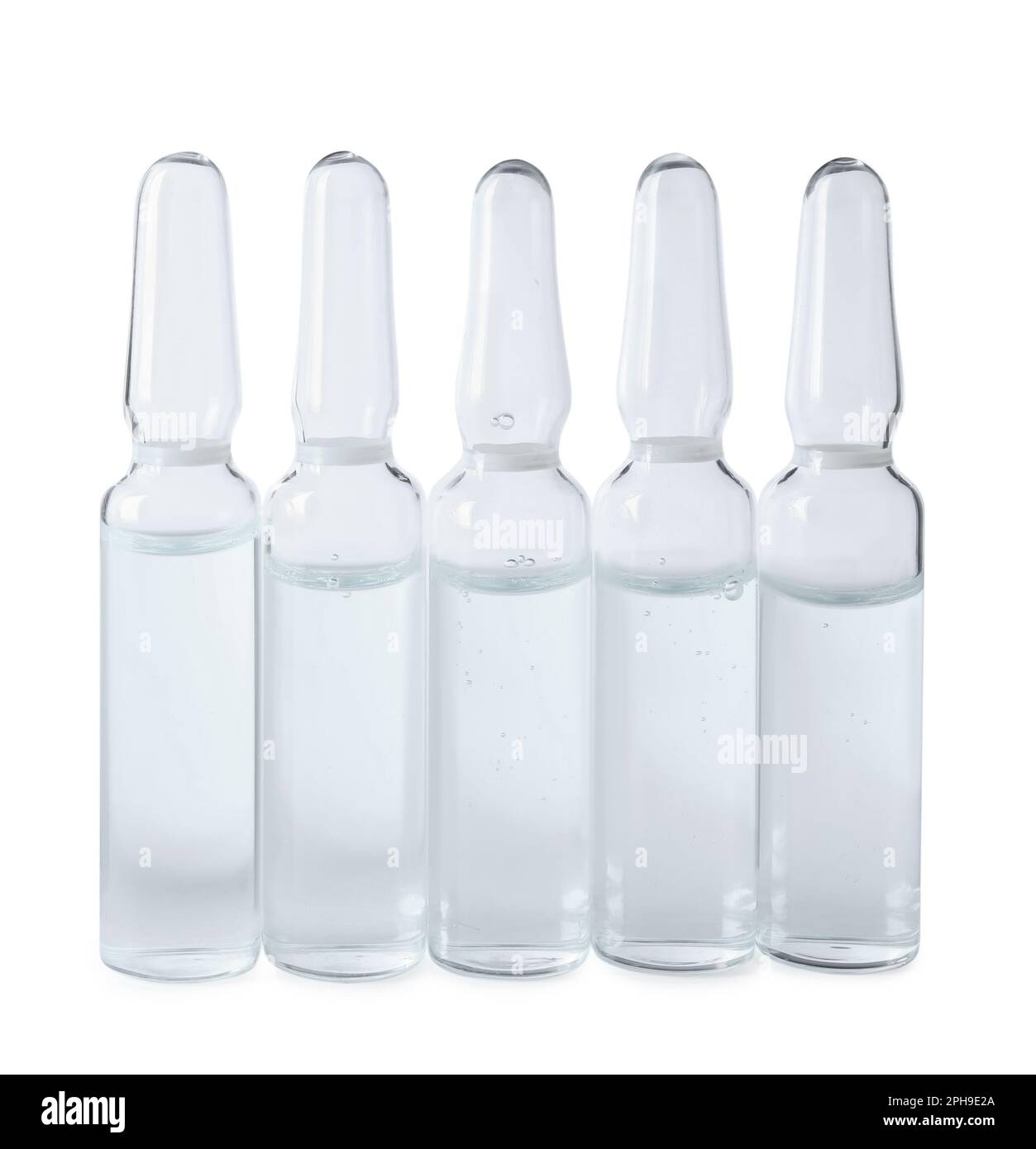 Pharmaceutical ampoules with medication on white background Stock Photo ...