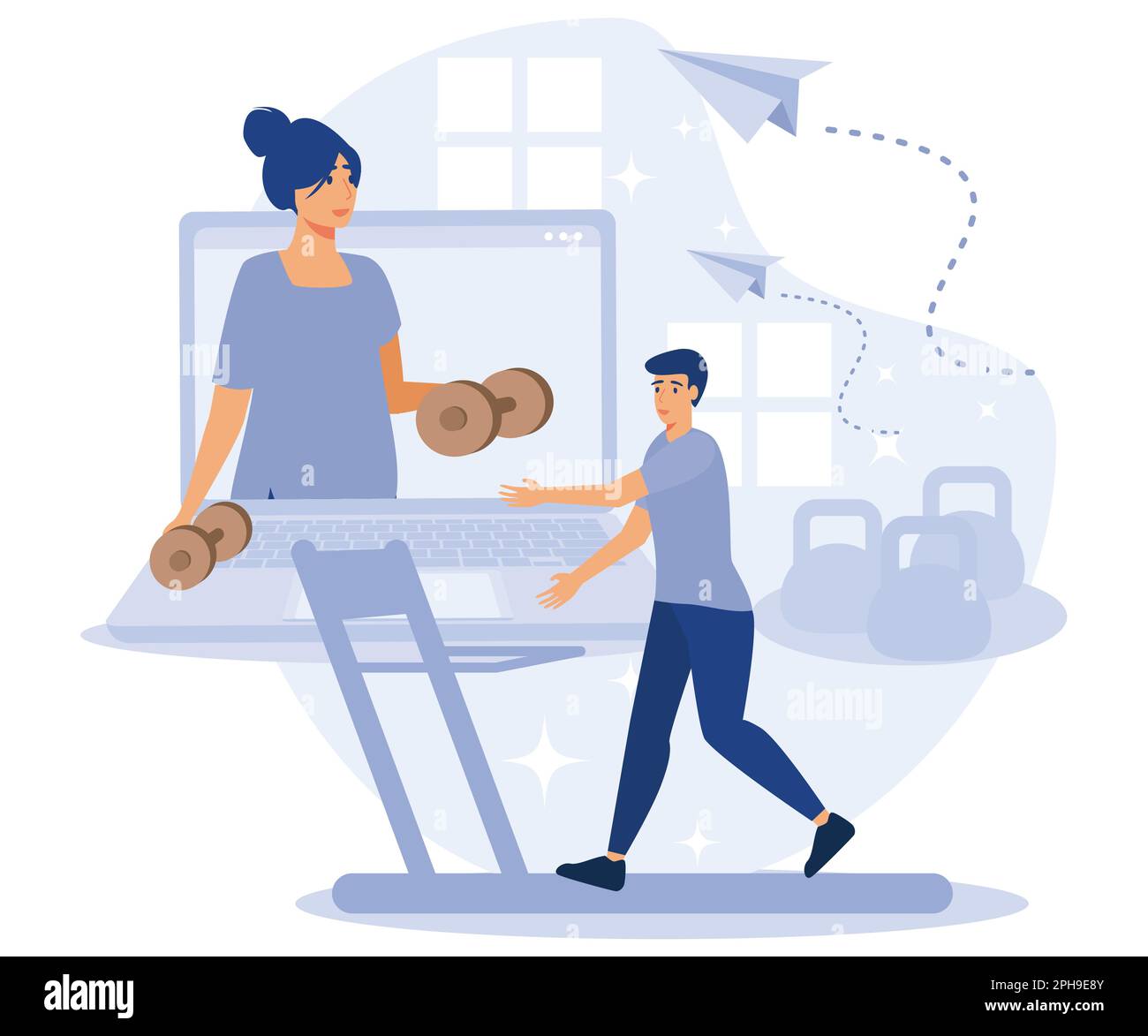 Fitness blog and Workout app concept. Active lifestyle and fitness ...