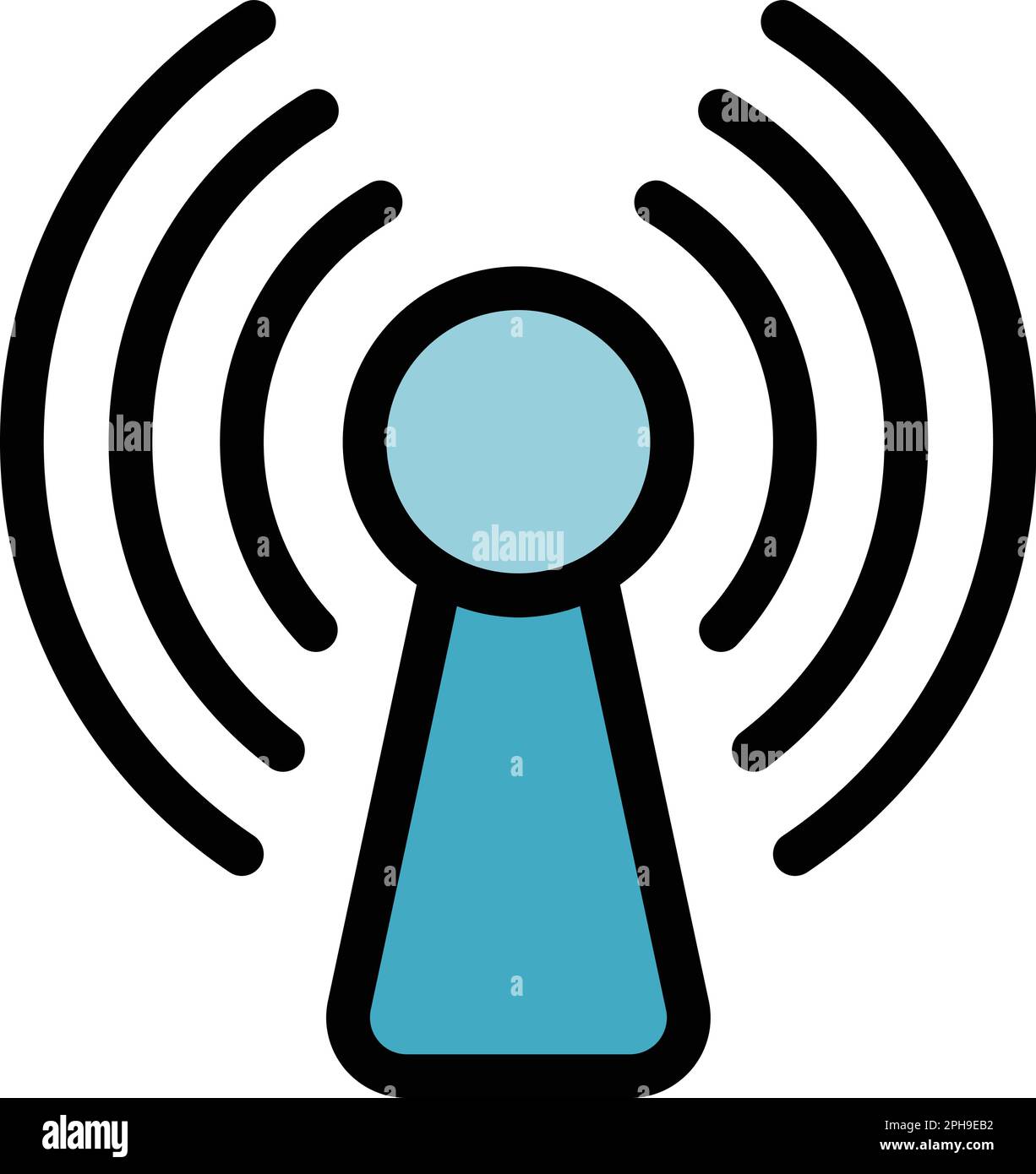 Internet signal icon. Outline Internet signal vector icon for web ...