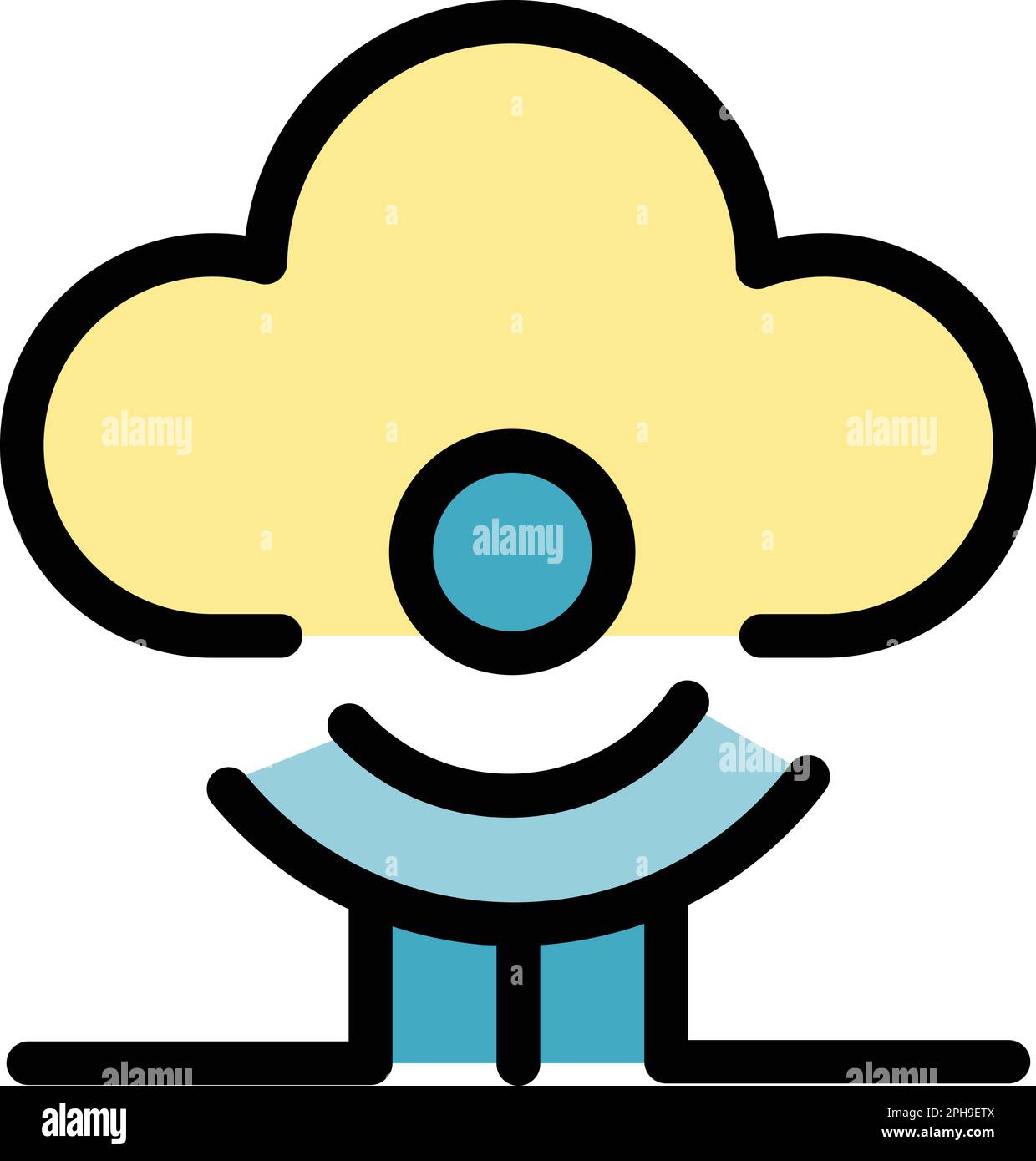 Cloud internet icon. Outline Cloud internet vector icon for web design ...