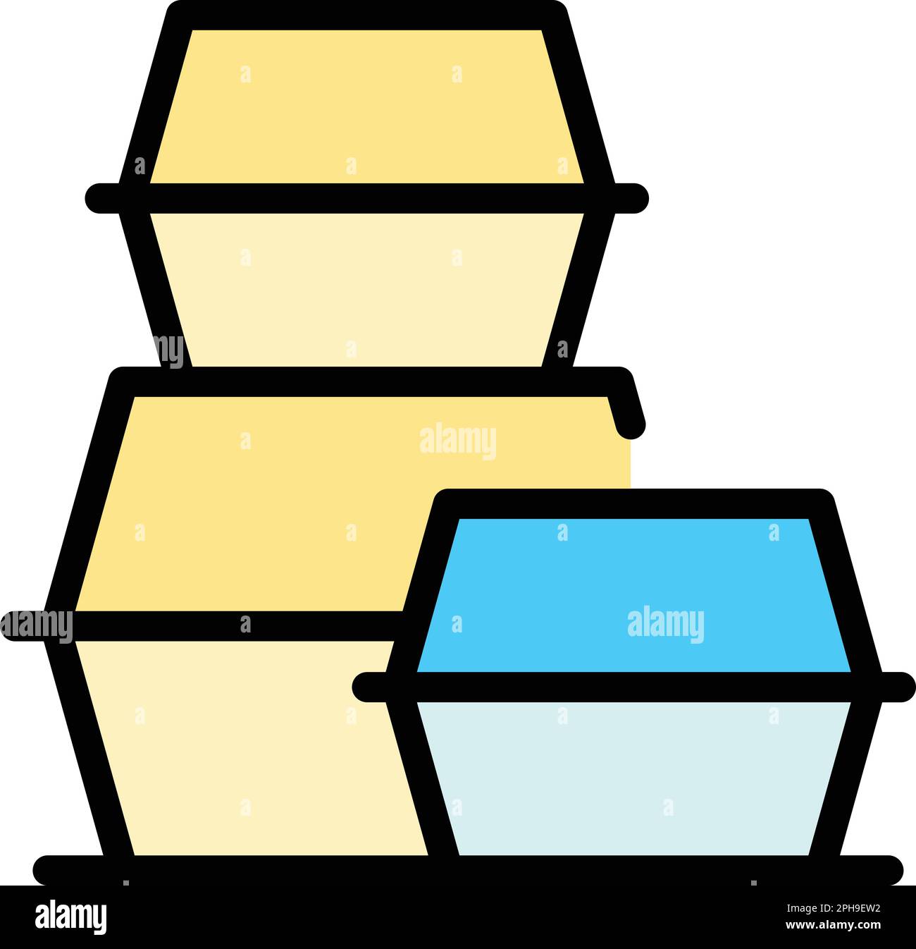 Takeout boxes icon. Outline Takeout boxes vector icon for web design ...