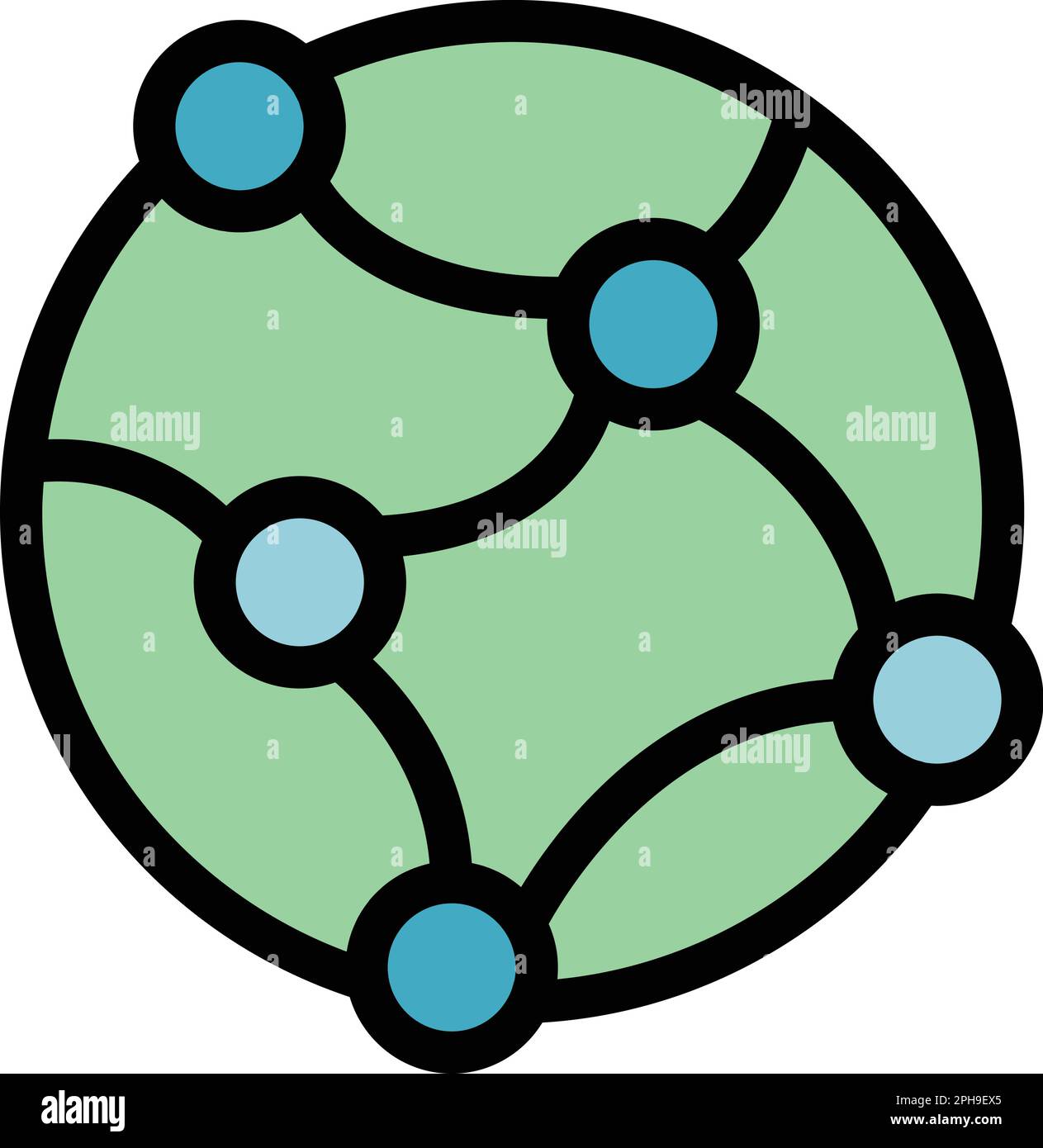 Global internet network icon. Outline Global internet network vector ...