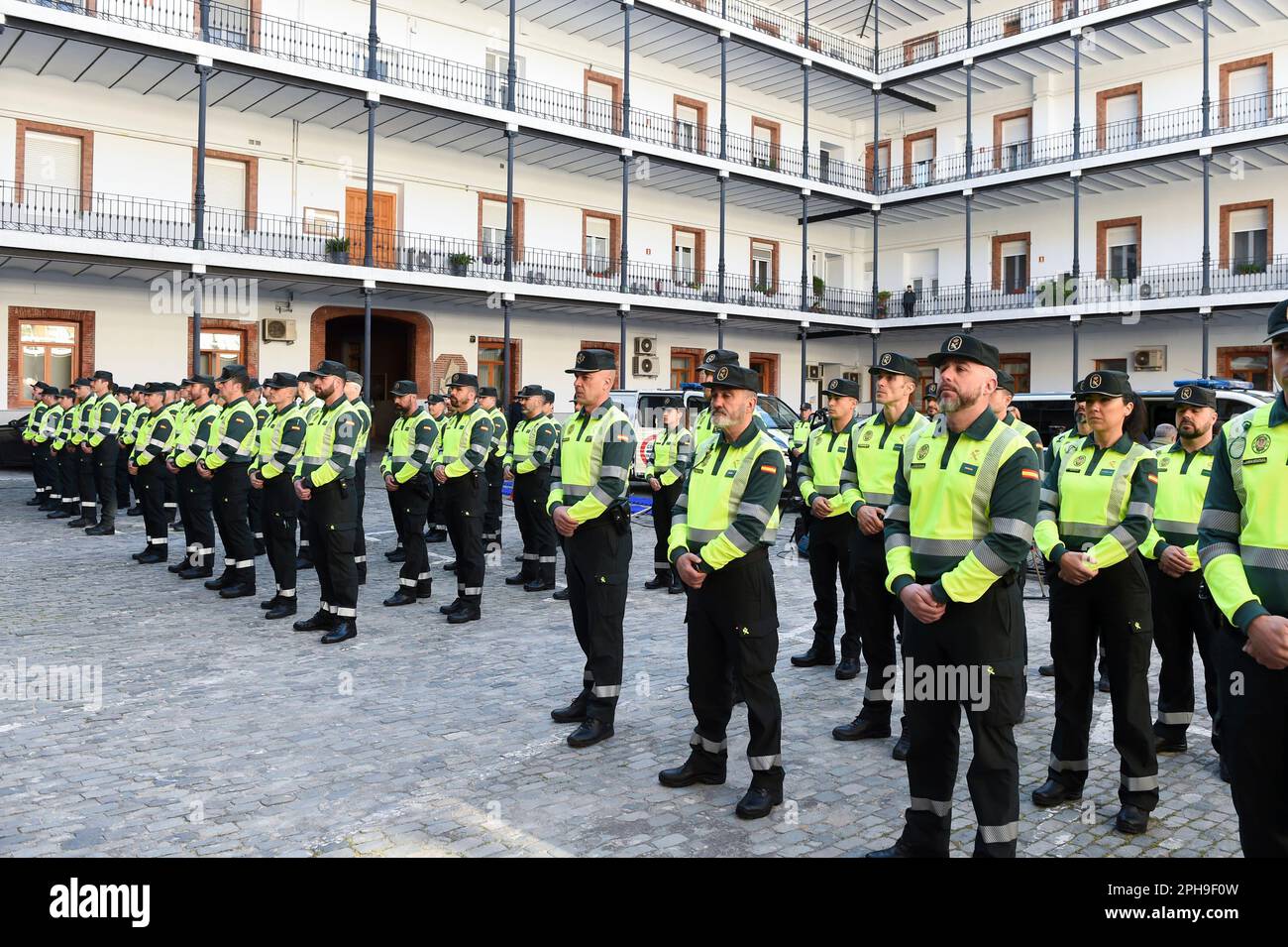 A line of civil guardsmen during their presentation ceremony to join ...