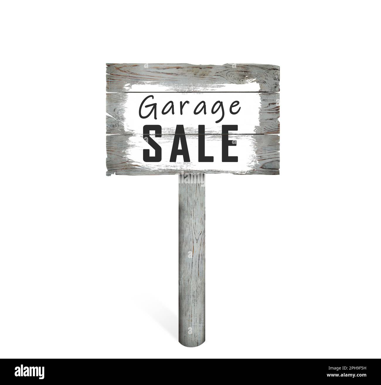 Wooden sign with words Garage Sale isolated on white Stock Photo - Alamy