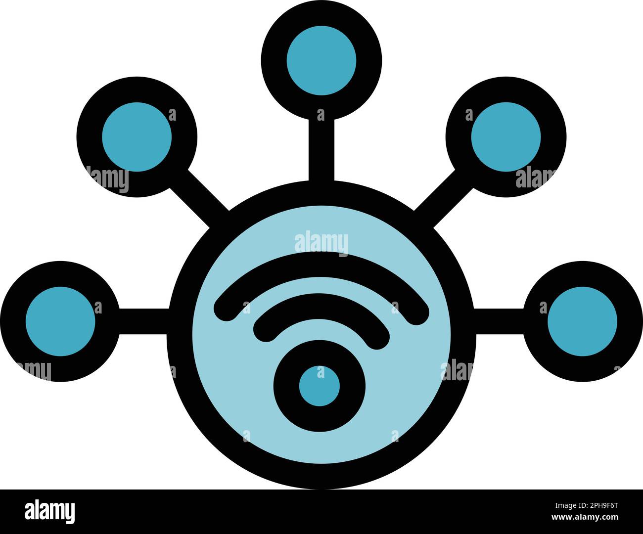 Wifi internet icon. Outline Wifi internet vector icon for web design ...