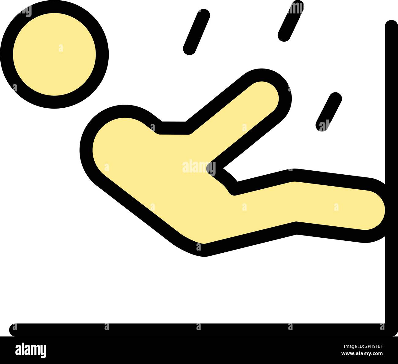 Compensation of fall icon. Outline Compensation of fall vector icon for ...