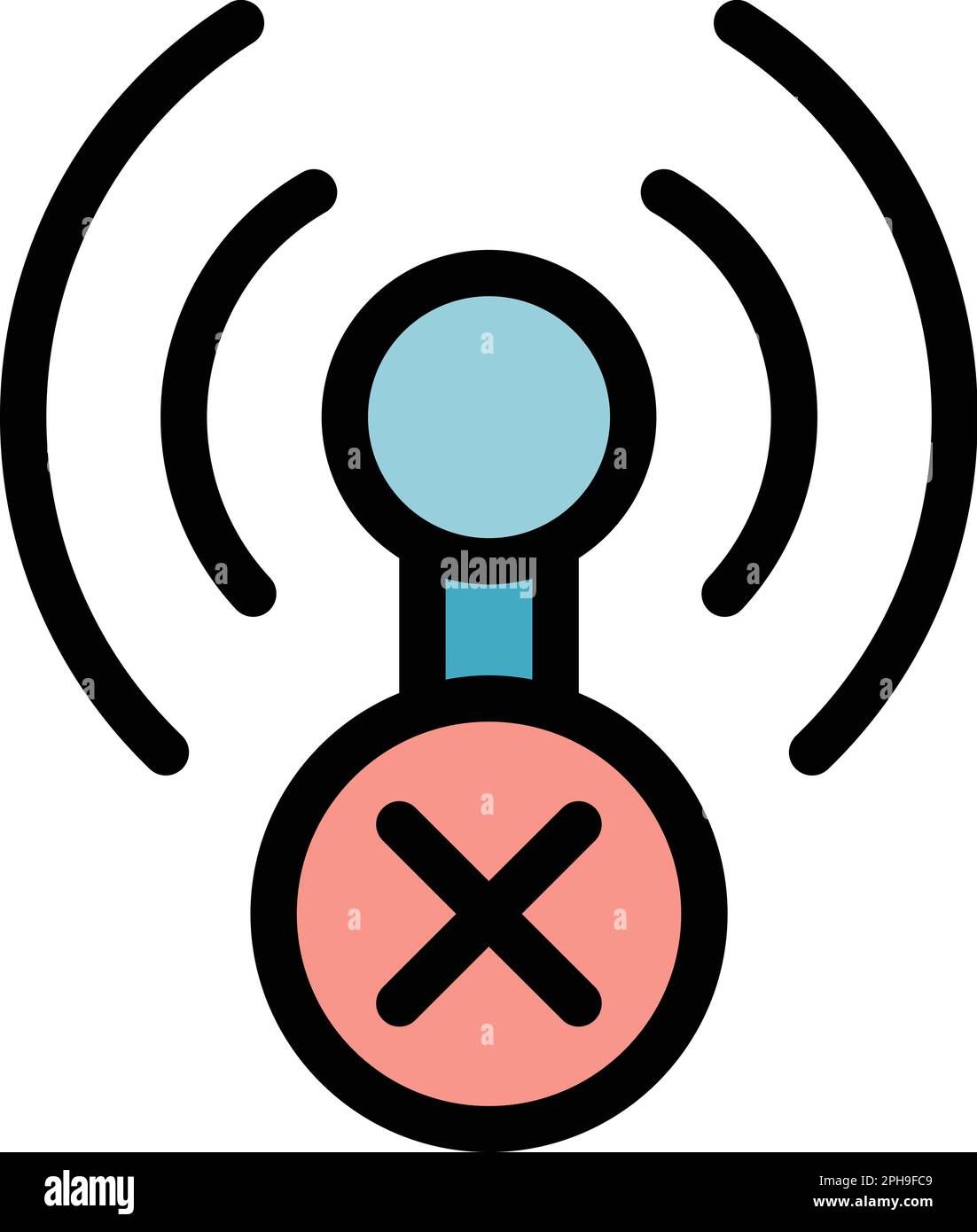 No internet signal icon. Outline No internet signal vector icon for web ...
