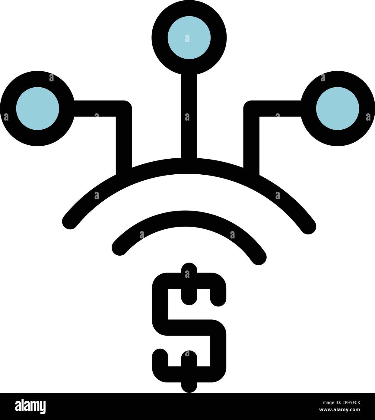 Paid internet icon. Outline Paid internet vector icon for web design ...