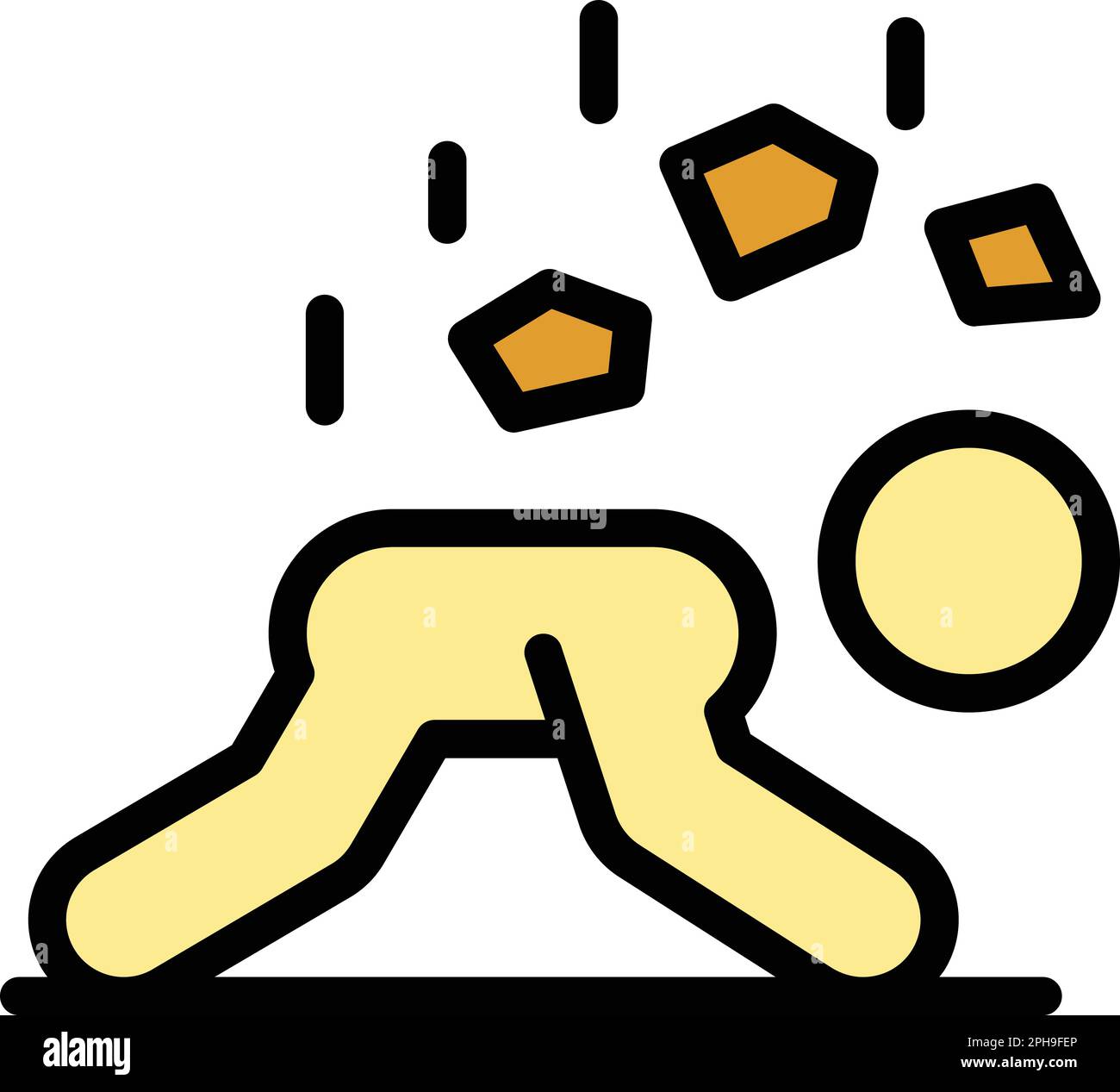 Compensation man icon. Outline Compensation man vector icon for web ...