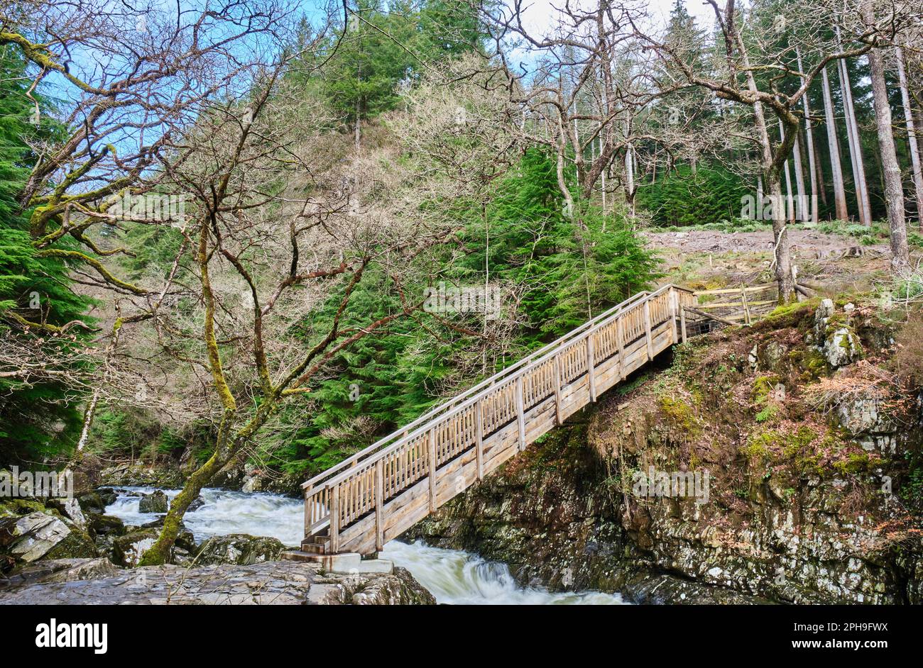 Miners Bridge across the River Llugwy near Betws-y-Coed, Conwy ...