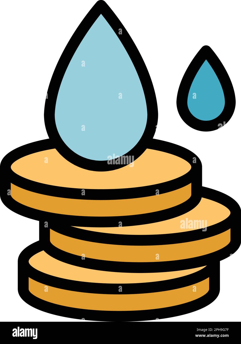 Money flood compensation icon. Outline Money flood compensation vector ...