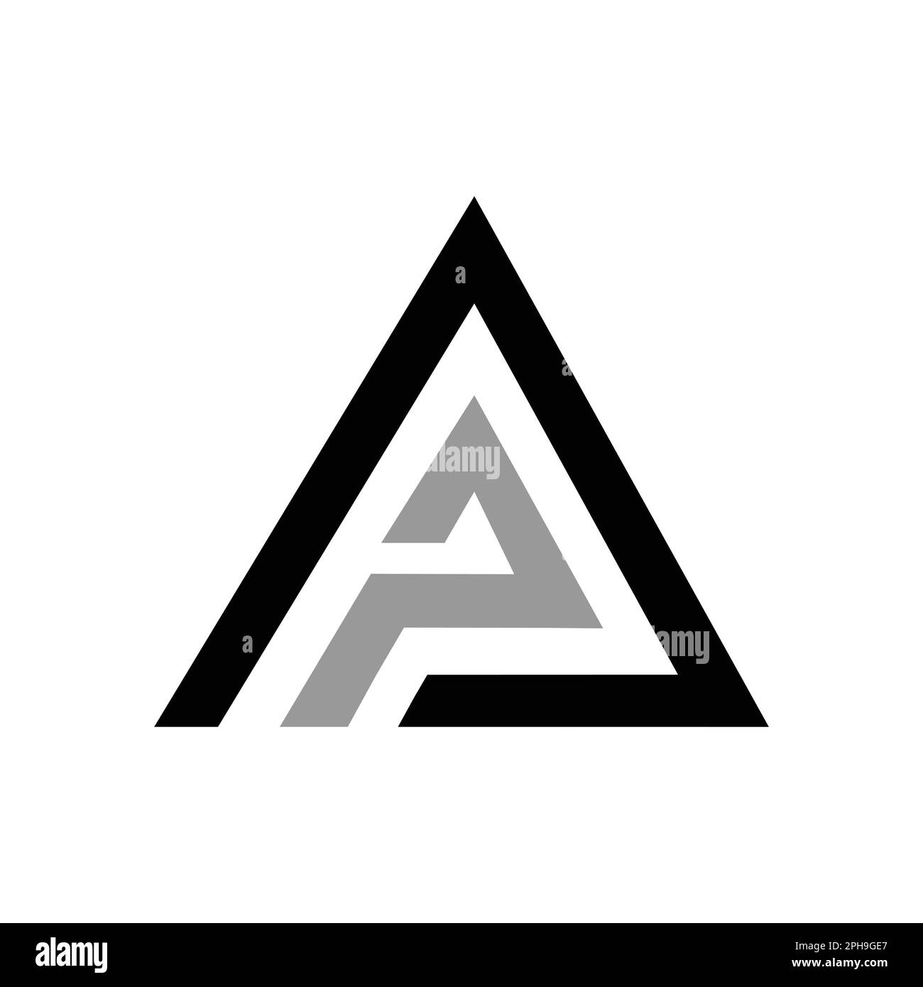 AP initials monogram letter text alphabet logo design on white ...