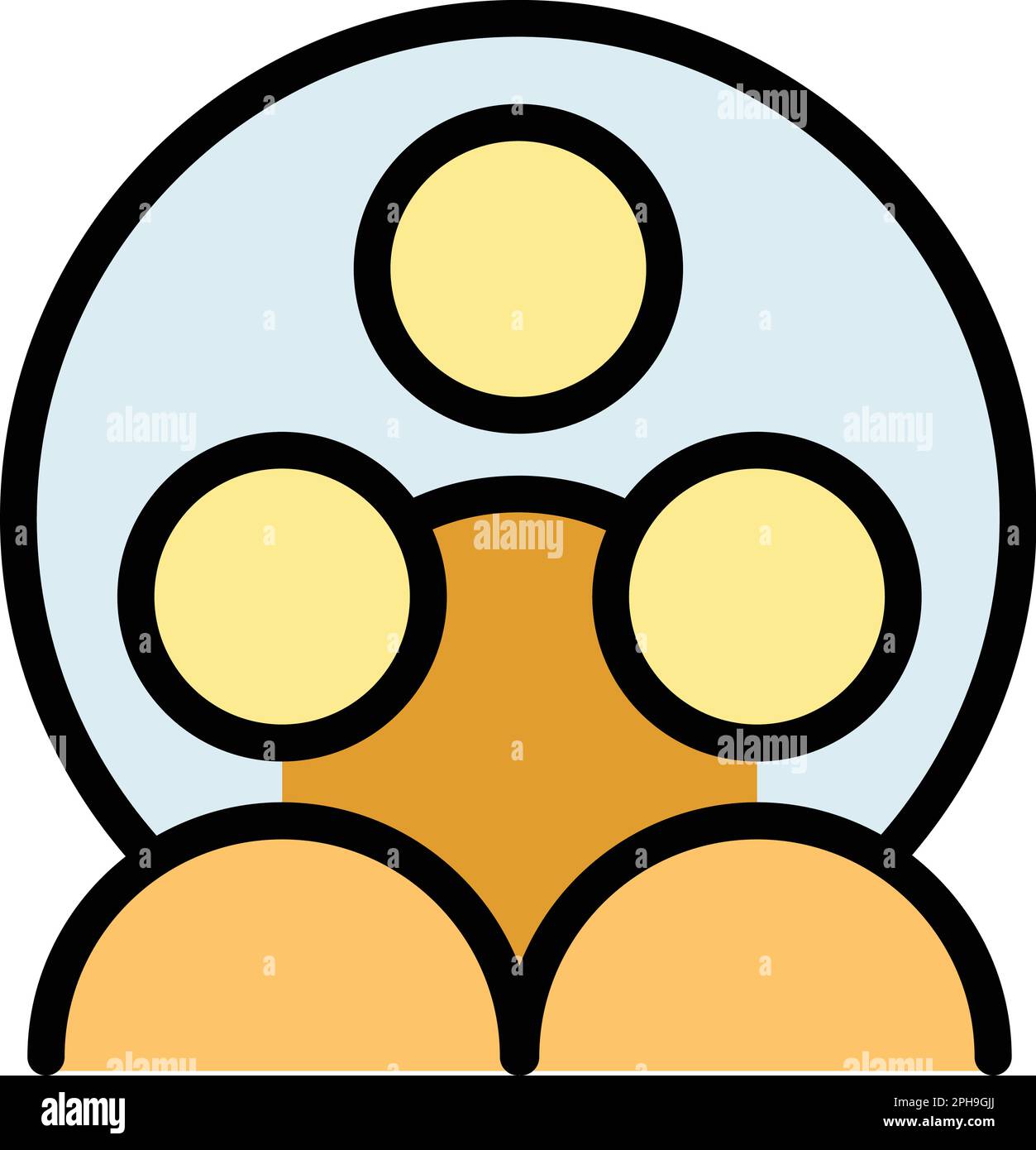 Human resources group icon. Outline Human resources group vector icon ...