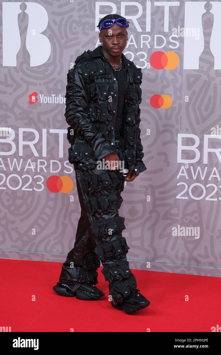 Fireboy Dml photographed attending The BRITS Red Carpet Arrivals at The ...