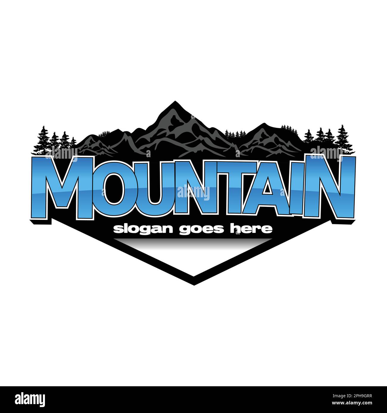 Mountain Logo Template. Vector Illustrator isolated on white background ...