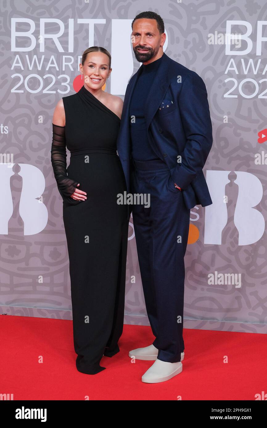 Kate Ferdinand And Rio Ferdinand photographed attending The BRITS Red ...