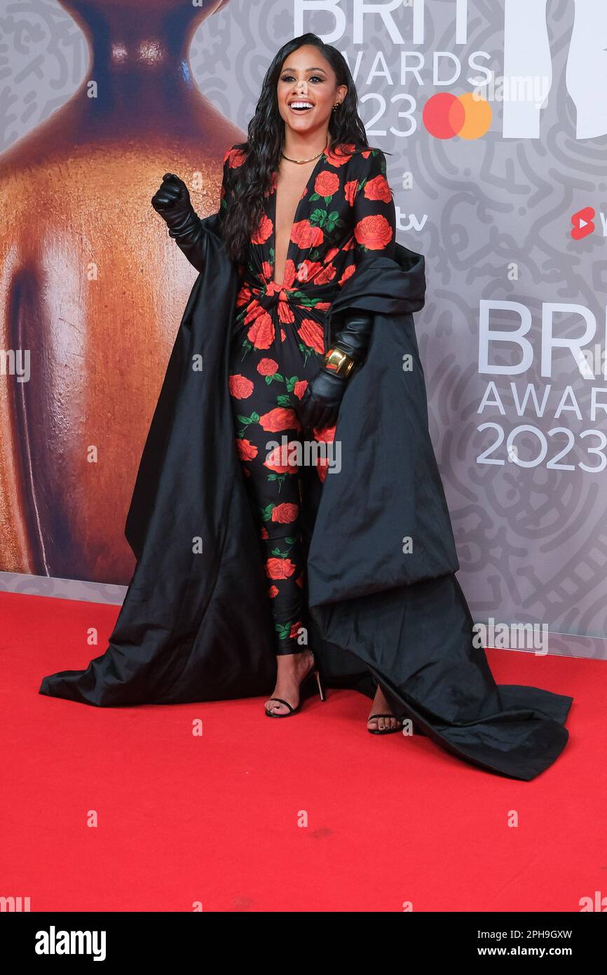 Alex Scott photographed attending The BRITS Red Carpet Arrivals at The ...