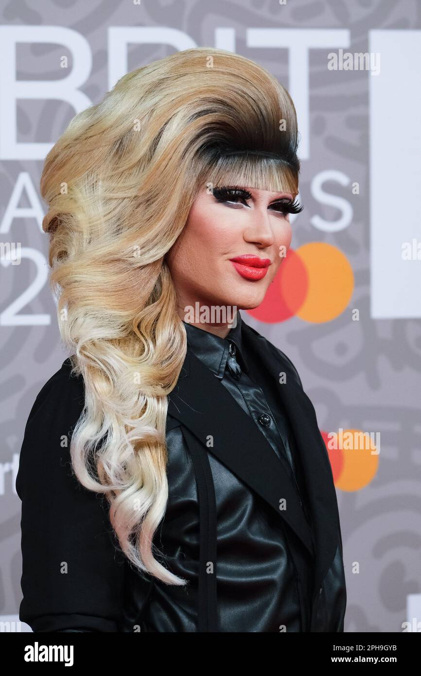 Jodie Harsh photographed attending The BRITS Red Carpet Arrivals at The ...