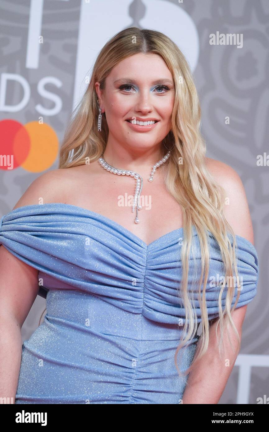 Ella Henderson photographed attending The BRITS Red Carpet Arrivals at ...