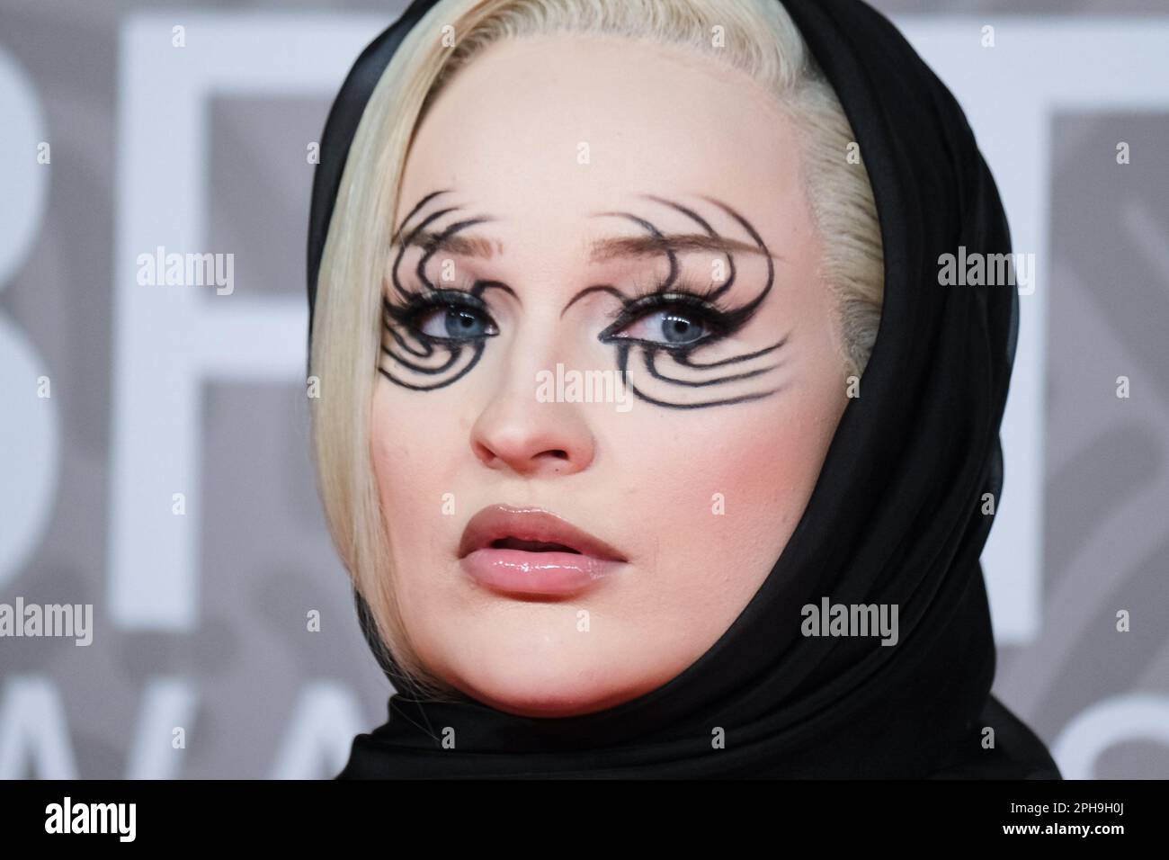 Kim Petras photographed attending The BRITS Red Carpet Arrivals at The ...