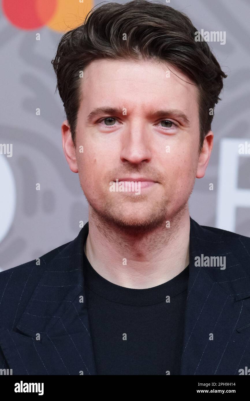 Greg James photographed attending The BRITS Red Carpet Arrivals at The ...