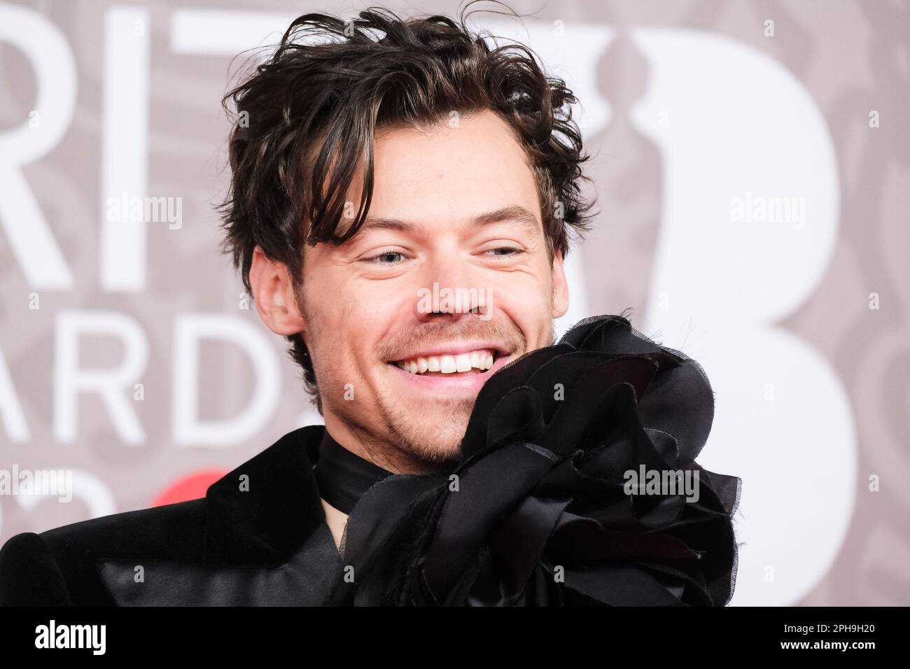Harry Styles photographed attending The BRITS Red Carpet Arrivals at ...
