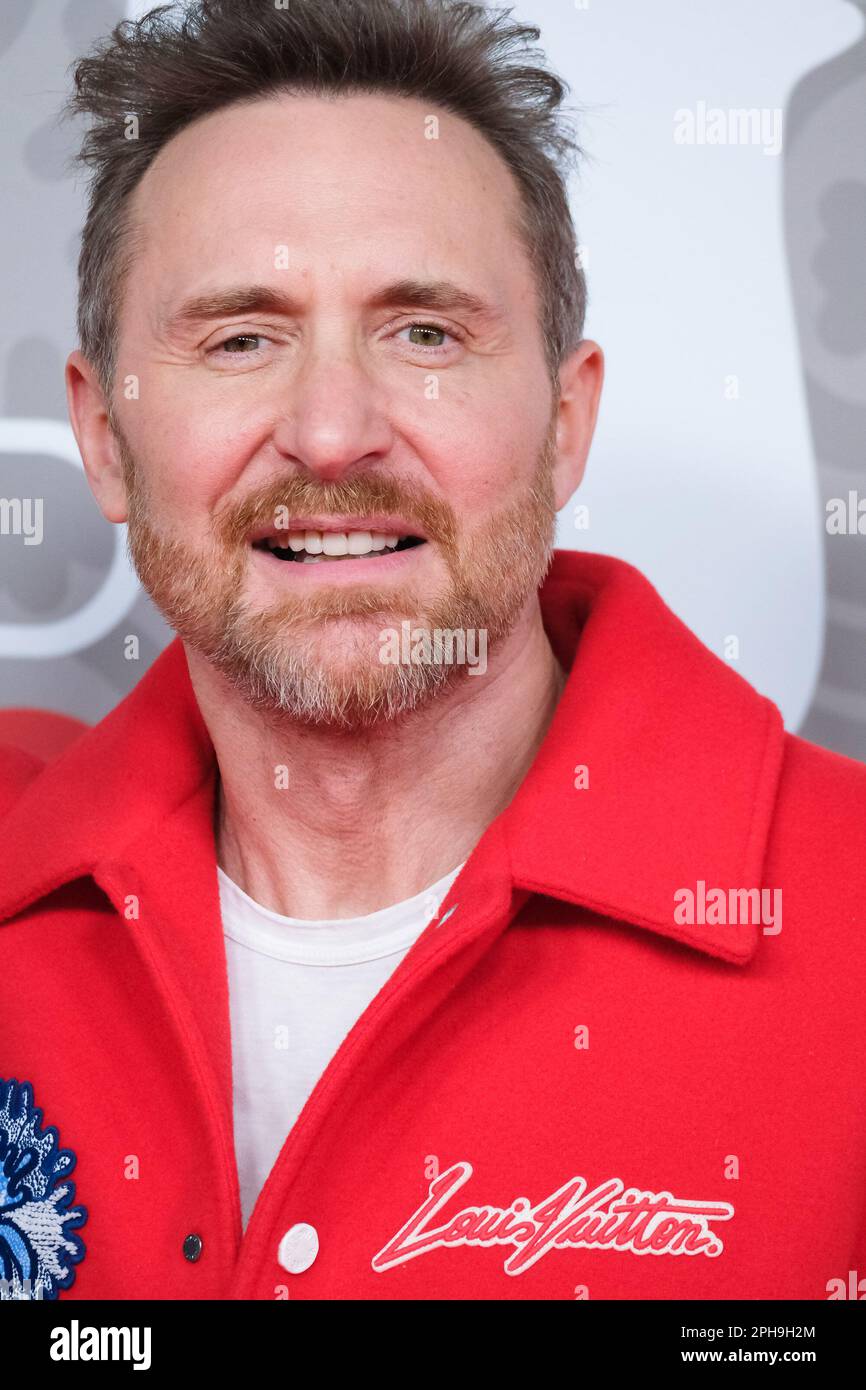 David Guetta photographed attending The BRITS Red Carpet Arrivals at ...