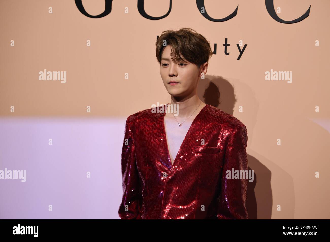 Chinese singer and actor Lu Han attended a brand activity in Shanghai ...