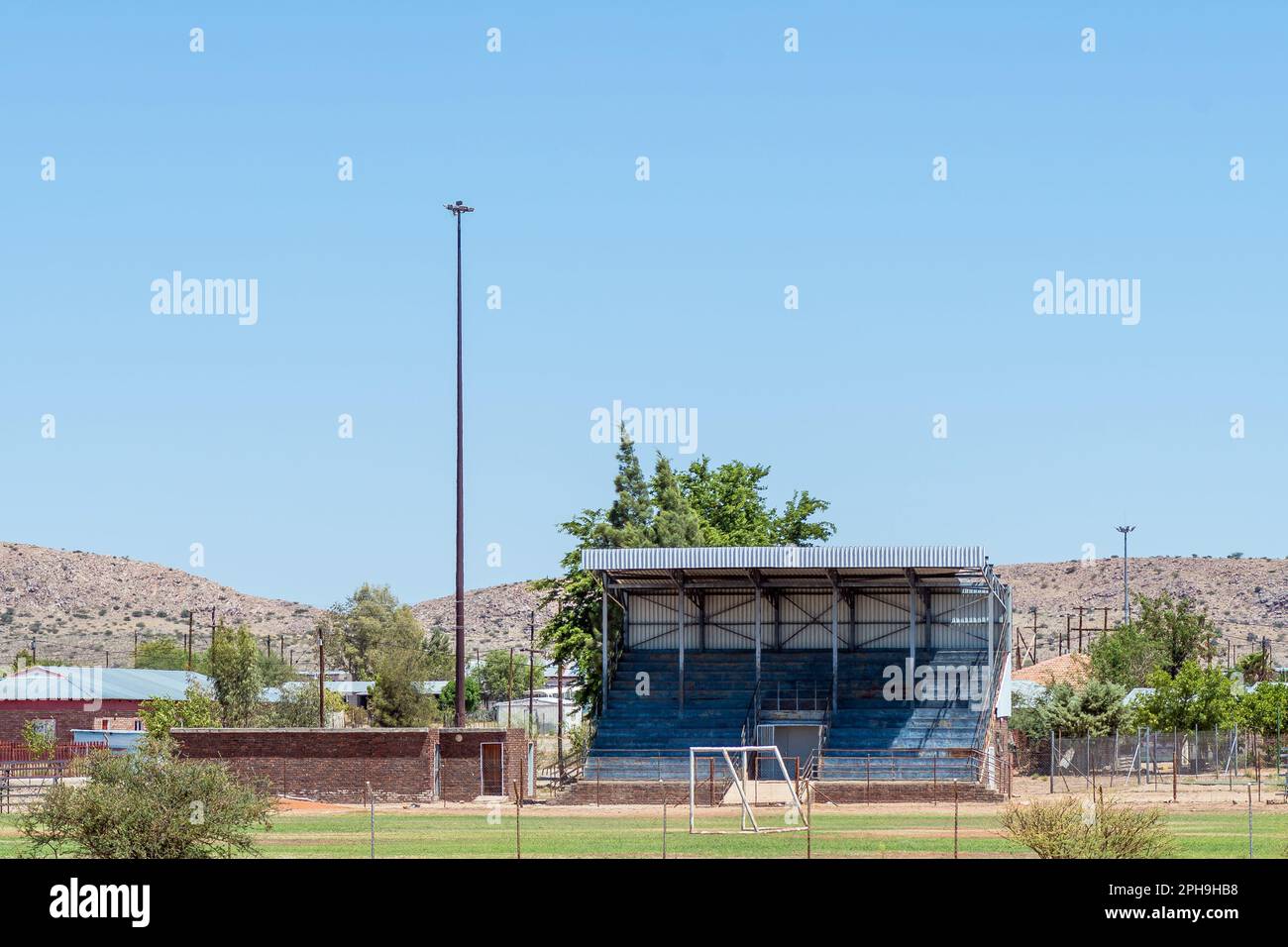 Karos, South Africa - Feb 24, 2023: A sports field and pavilion in ...