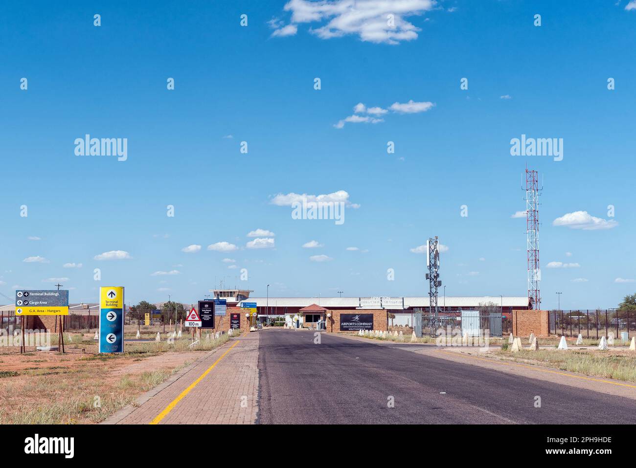 Upington, South Africa - Feb 24, 2023: The entrance to the Upington ...