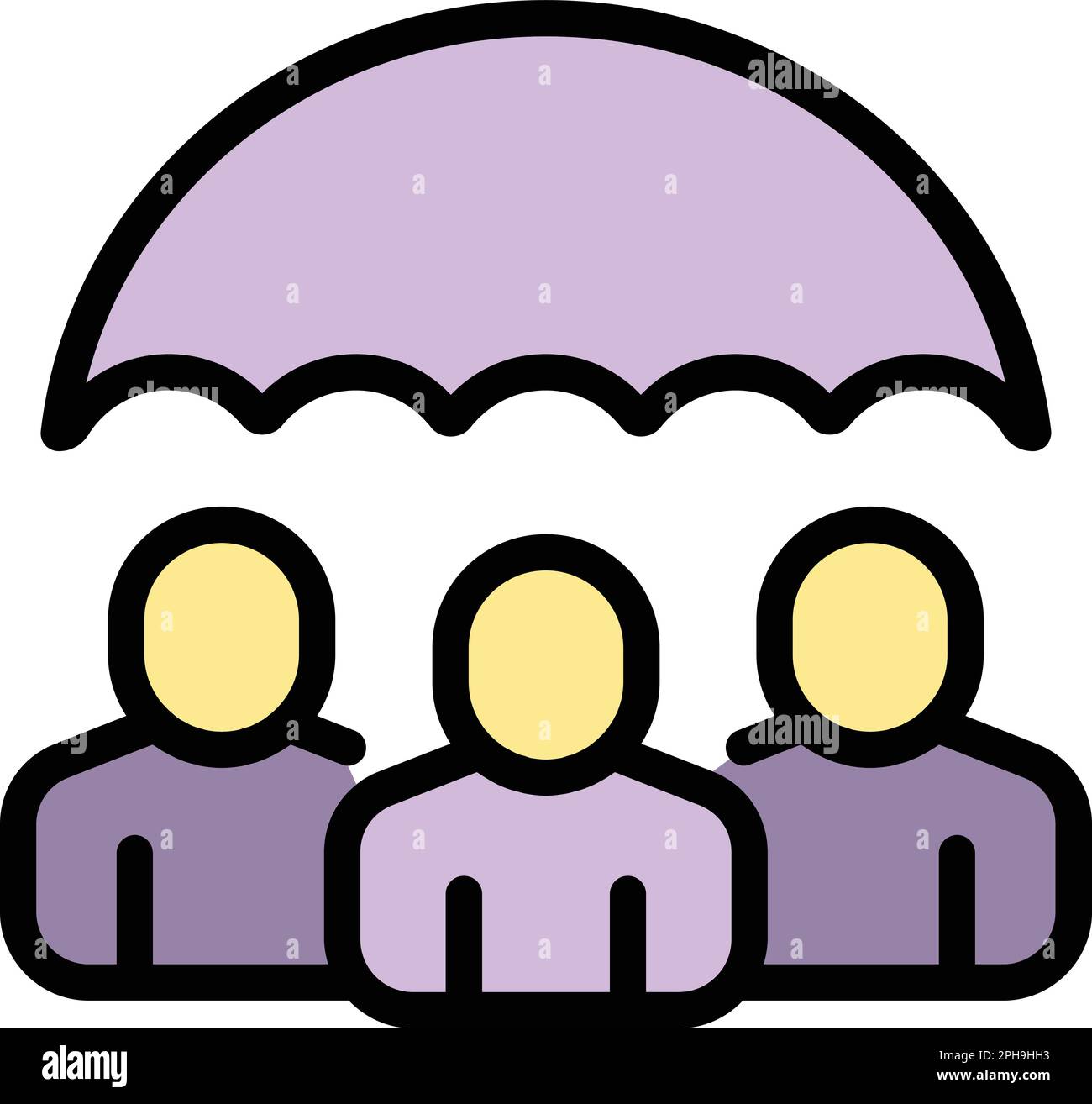 Liability people group icon. Outline Liability people group vector icon ...