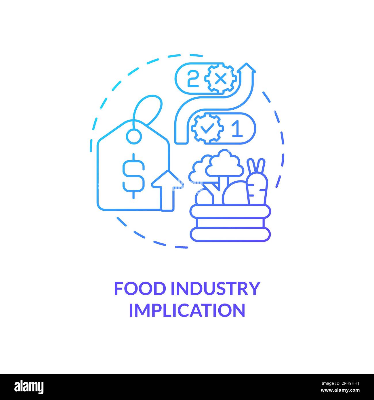 Food industry implication blue gradient concept icon Stock Vector Image ...