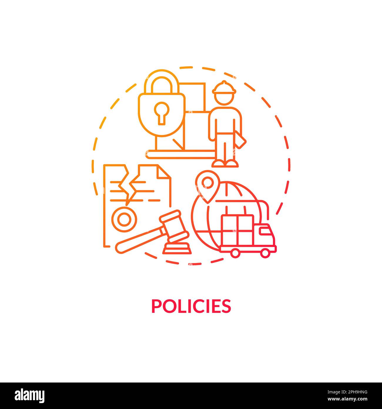 Policies red gradient concept icon Stock Vector Image & Art - Alamy