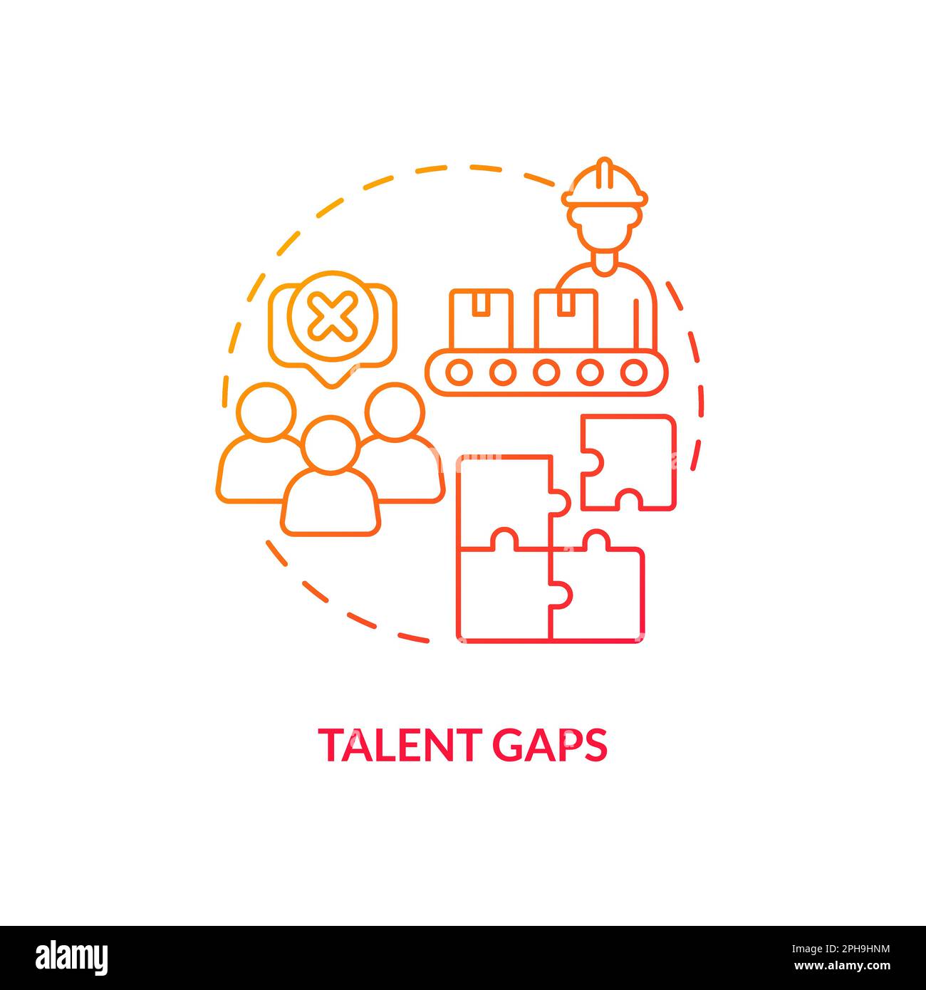 Talent gaps red gradient concept icon Stock Vector Image & Art - Alamy