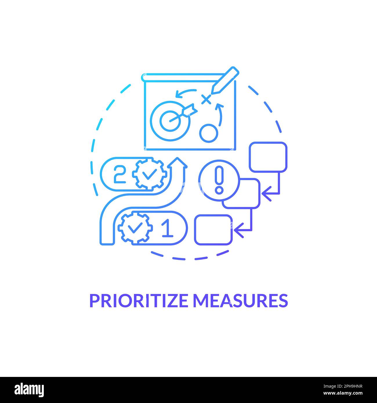 Prioritize measures blue gradient concept icon Stock Vector Image & Art ...