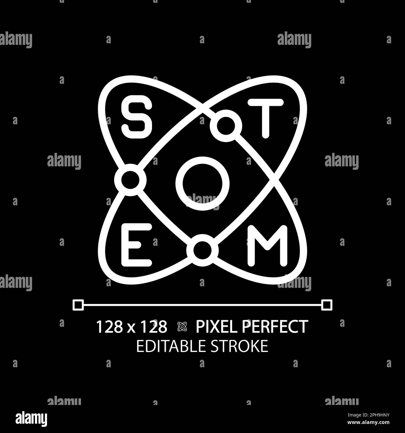 Education and STEM pixel perfect white linear icon for dark theme Stock Vector Image & Art - Alamy