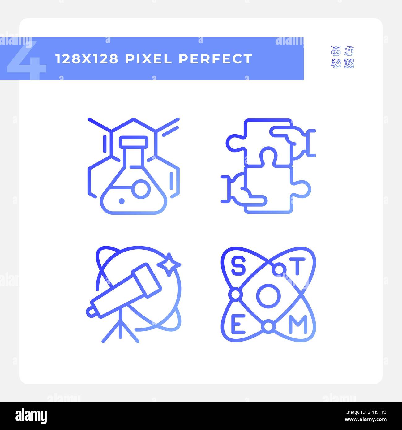 STEM impact on education pixel perfect gradient linear vector icons set Stock Vector Image & Art ...
