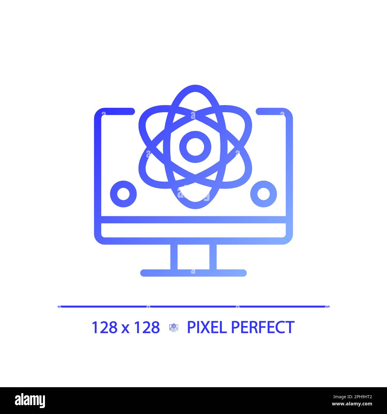 Computer science and STEM pixel perfect gradient linear vector icon Stock Vector Image & Art - Alamy