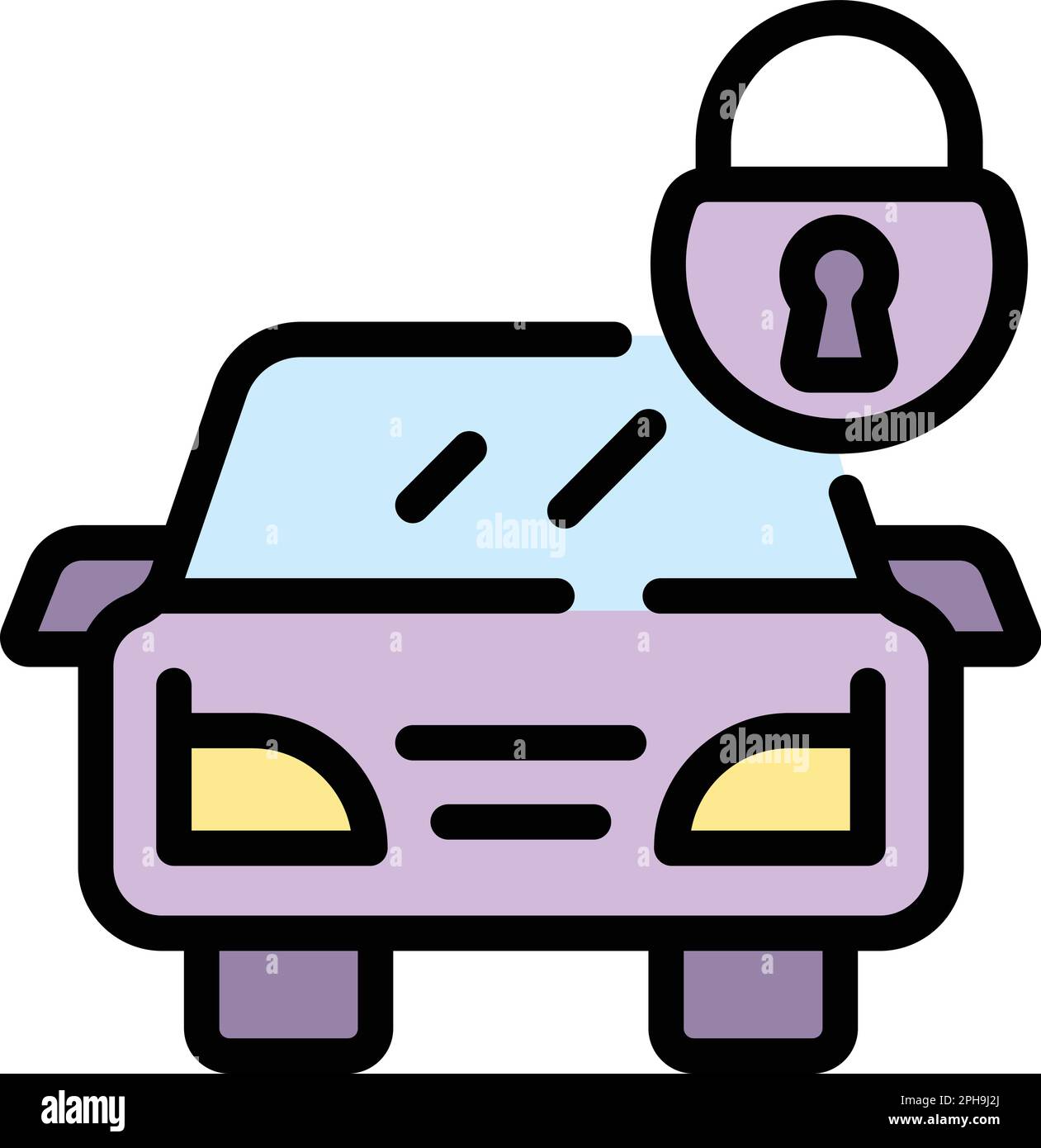Liability car icon. Outline Liability car vector icon for web design ...