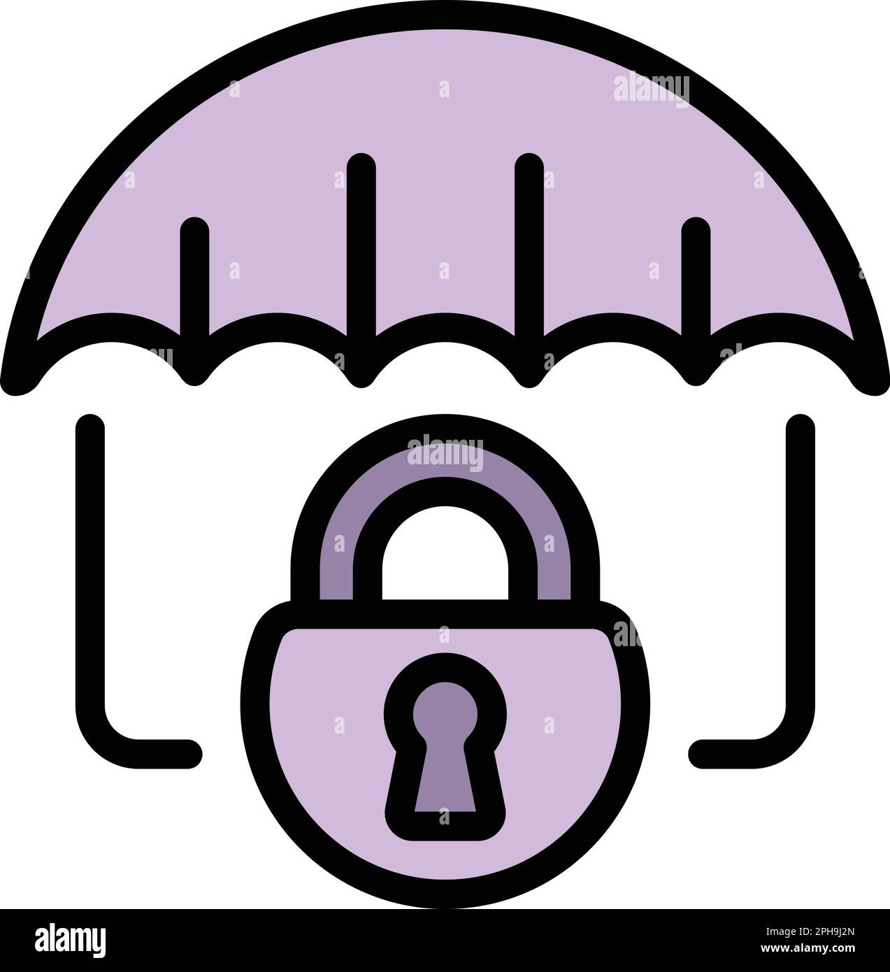 Liability Secured Icon Outline Liability Secured Vector Icon For Web