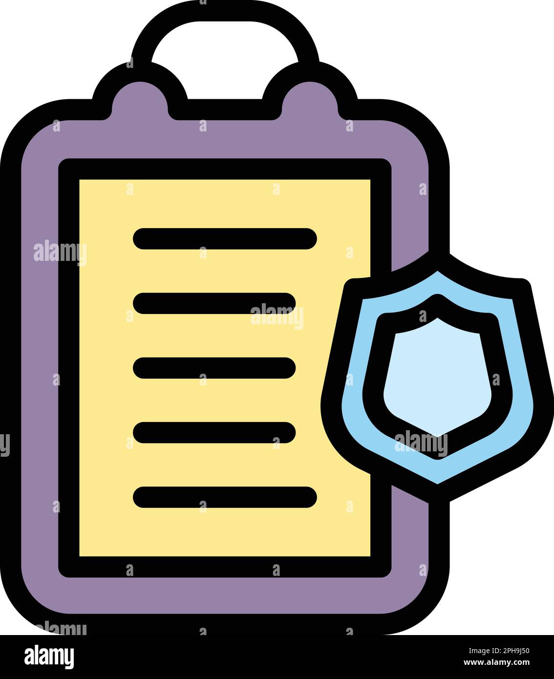 Liability Clipboard Icon Outline Liability Clipboard Vector Icon For