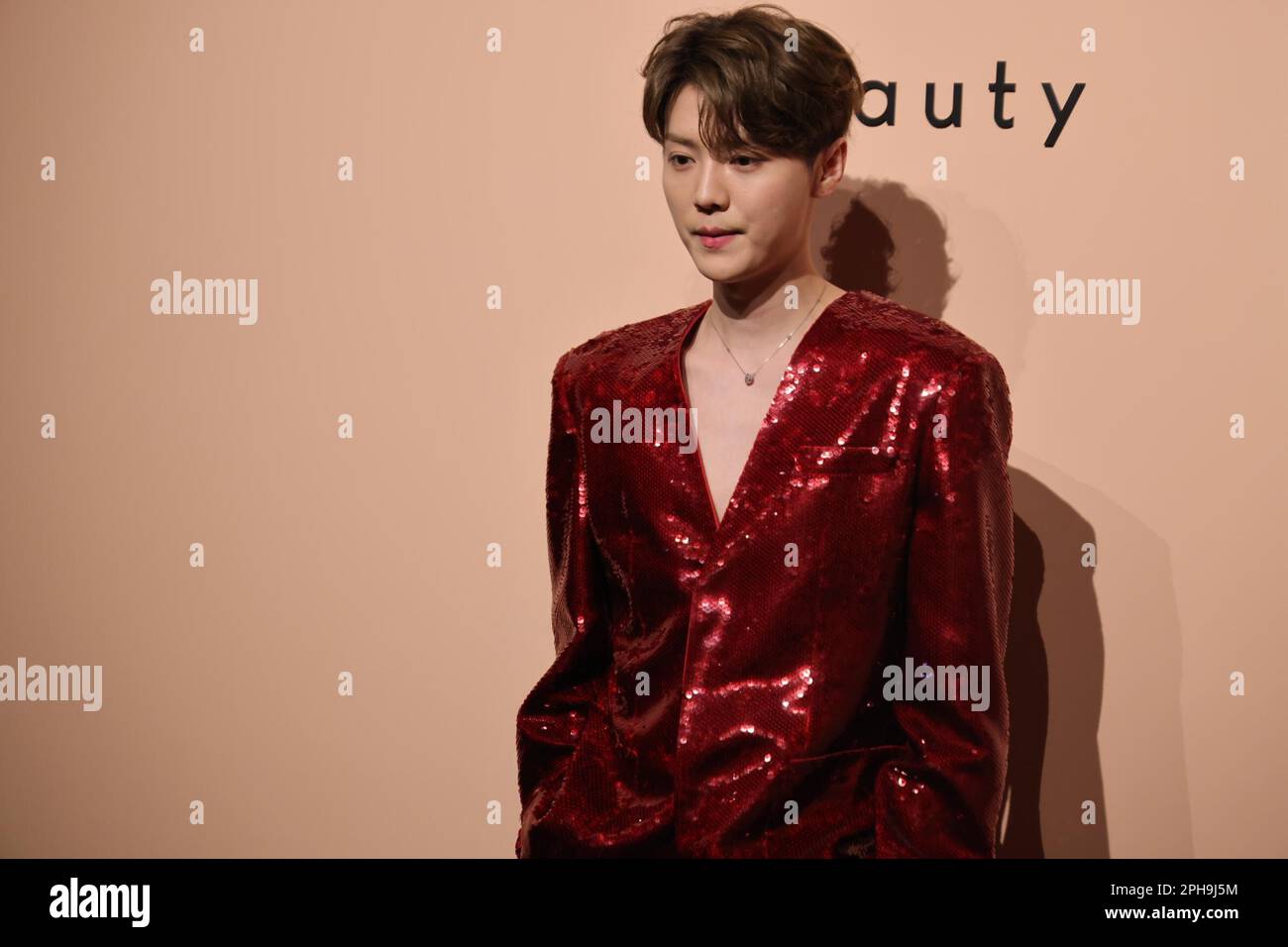 Chinese singer and actor Lu Han attended a brand activity in Shanghai ...