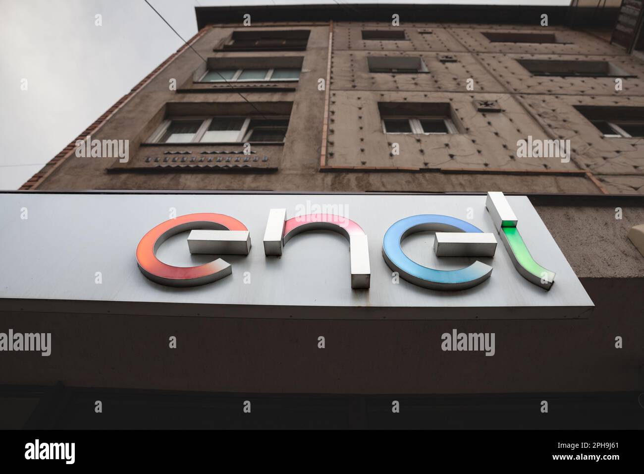 Enel sign hi-res stock photography and images - Alamy