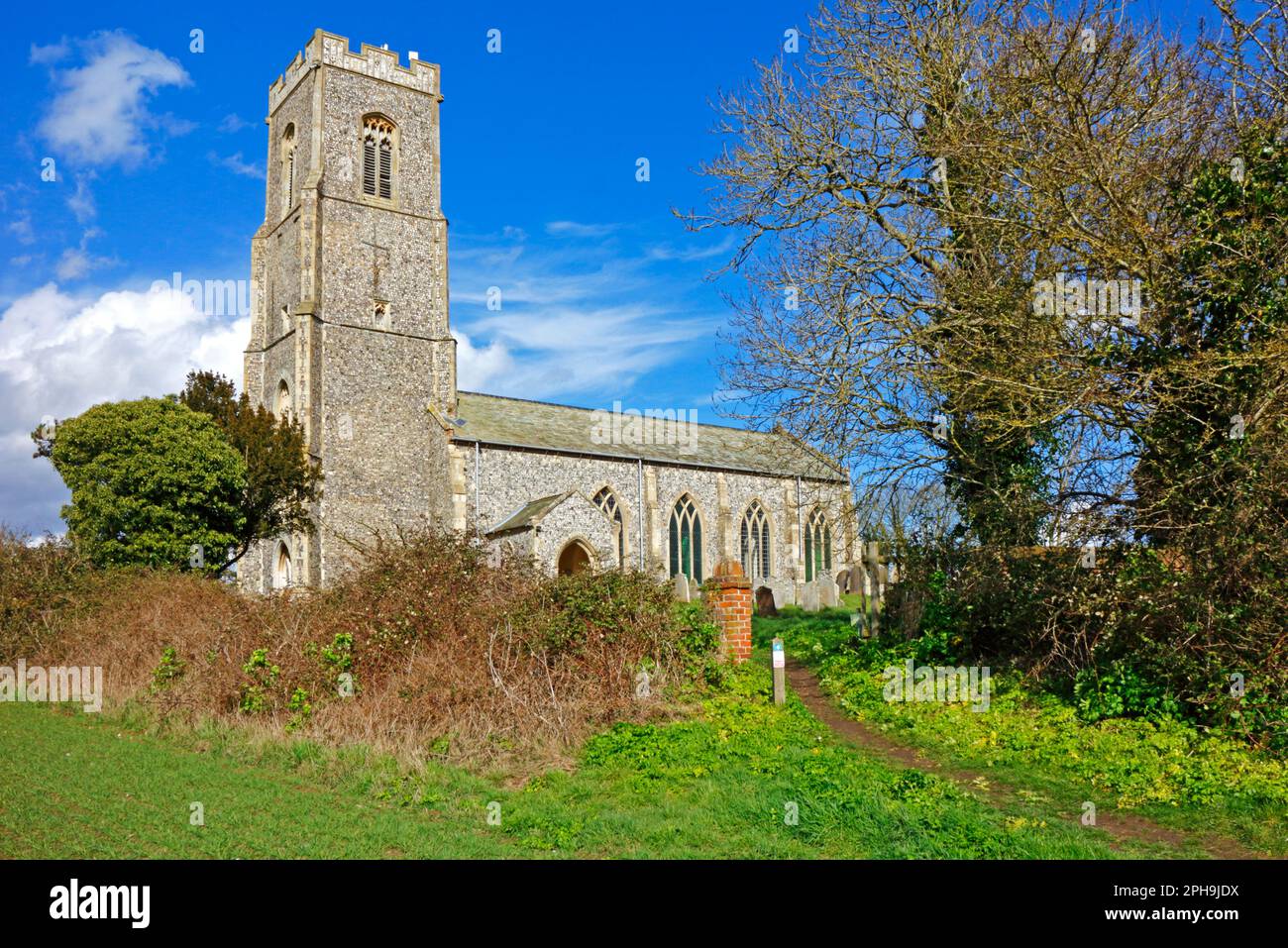 A view of a public footpath leading to the parish Church of SS. Peter ...