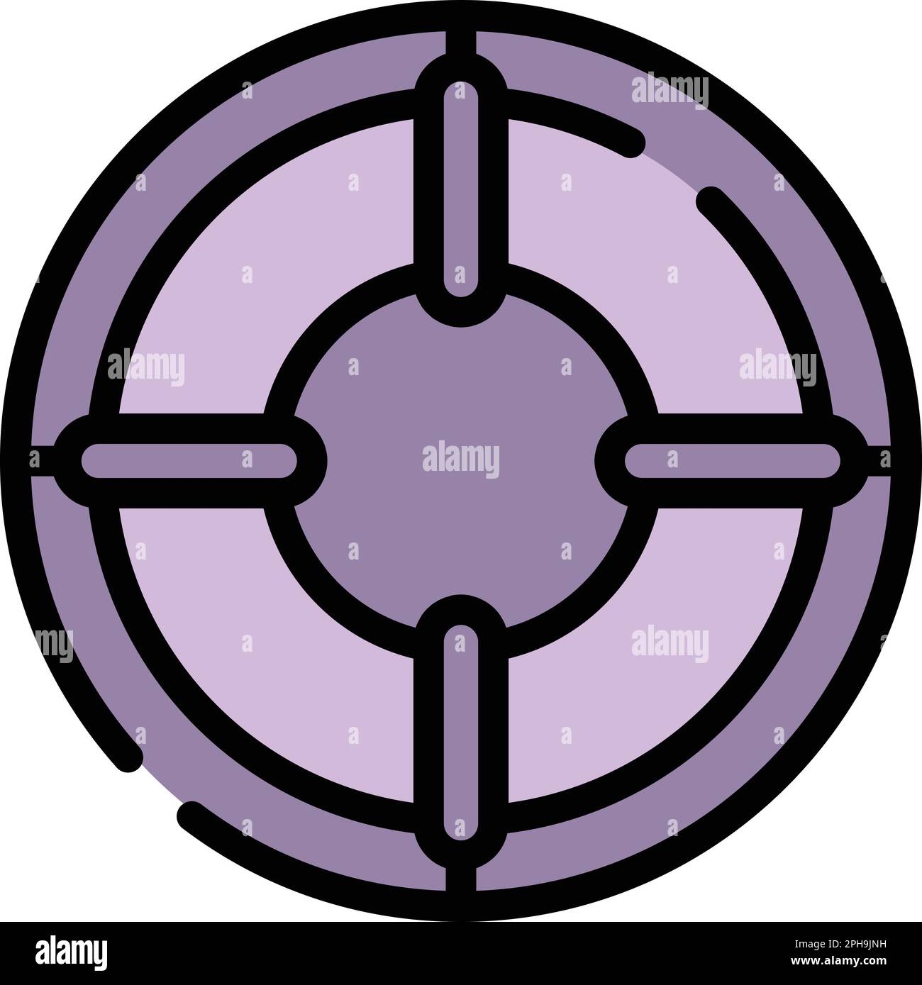 Liability aim target icon. Outline Liability aim target vector icon for ...